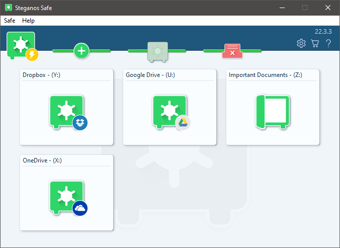 Steganos Data Safe - Safely encrypt sensitive data. On PCs, in networks and in the Cloud.