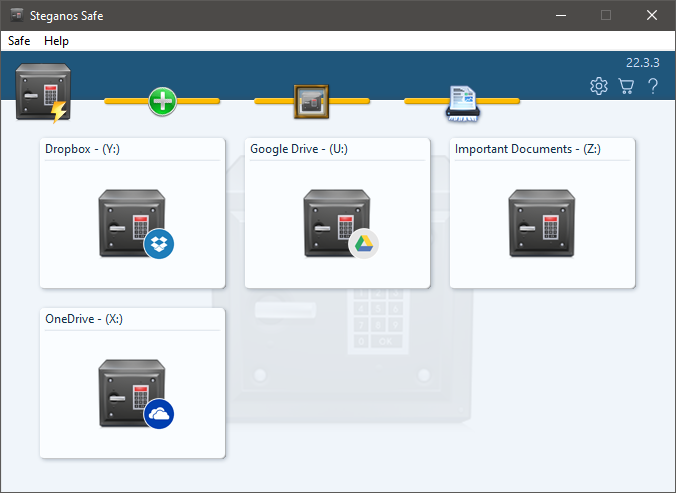 Steganos Data Safe - Safely encrypt sensitive data. On PCs, in networks and in the Cloud.